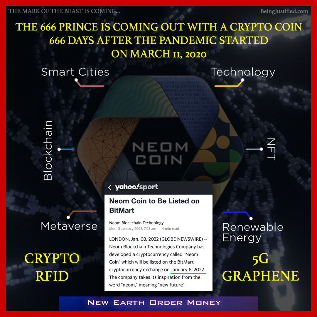 Neom Coin listed 666 days after the pandemic was declared - Being Justified