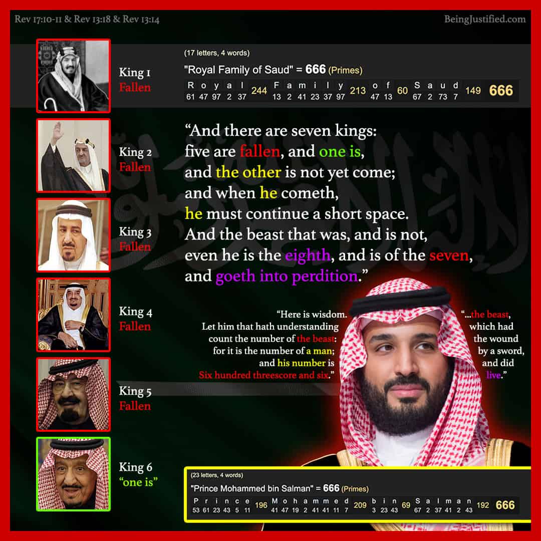 The 7 kings of Revelation 17 from the ROYAL FAMILY OF SAUD - Being Justified