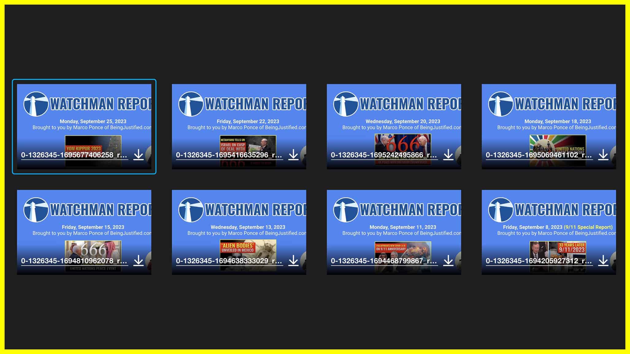 New Watchman Report Vimeo showcase - Being Justified