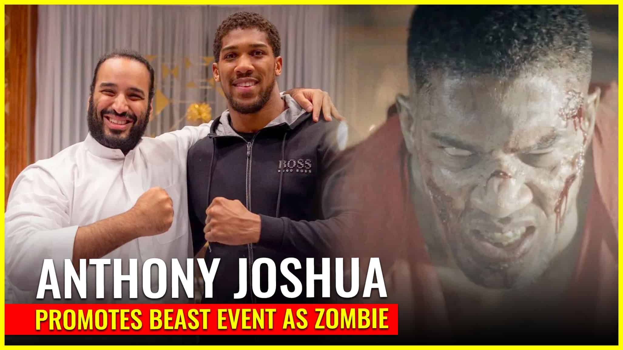 Anthony Joshua promotes the beast's boxing event in Saudi Arabia as ...