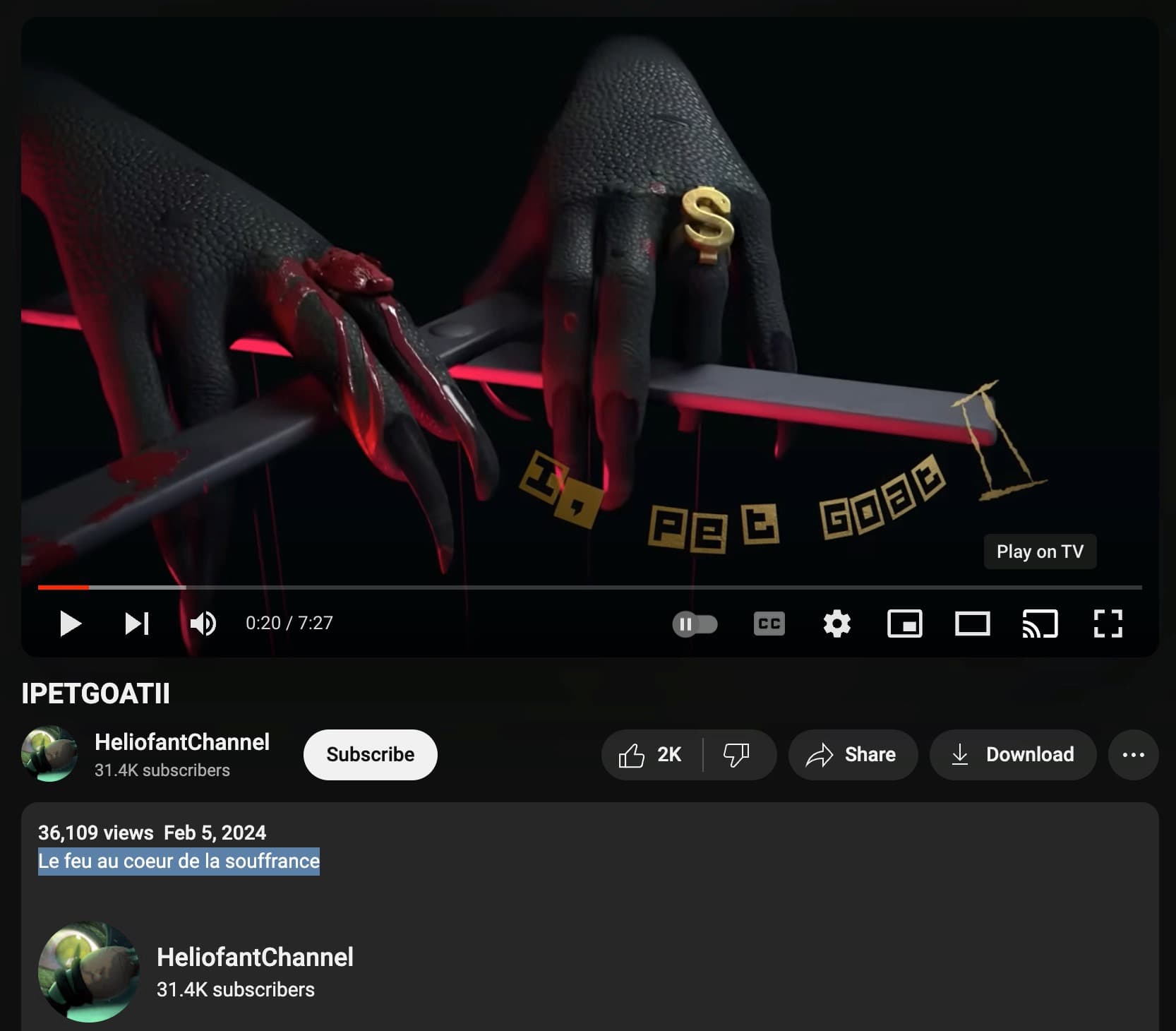 The maker of I, Pet Goat II (HELIOFANT) takes website and content down ...