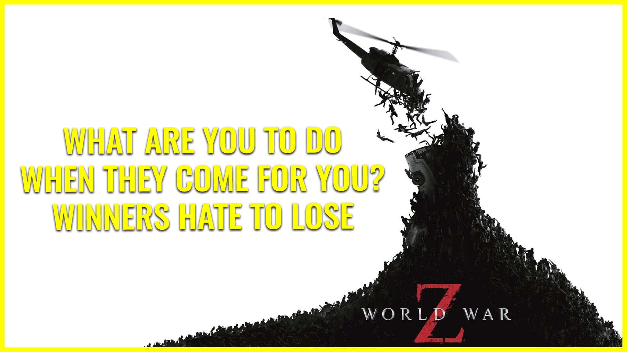 What are you to do, when they come for you? Wake up! - Being Justified
